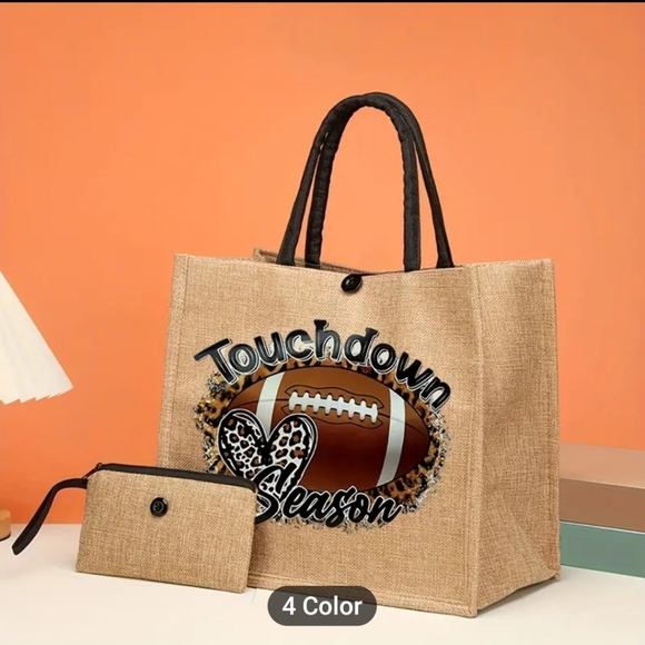 unbranded | Bags | New Football Tote Bag With Change Purse | Poshmark